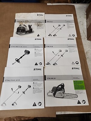 Stihl power Equipment Manuals Lot Of 6 Br700 Km111 Fs91 Ms251 Fs55 | eBay