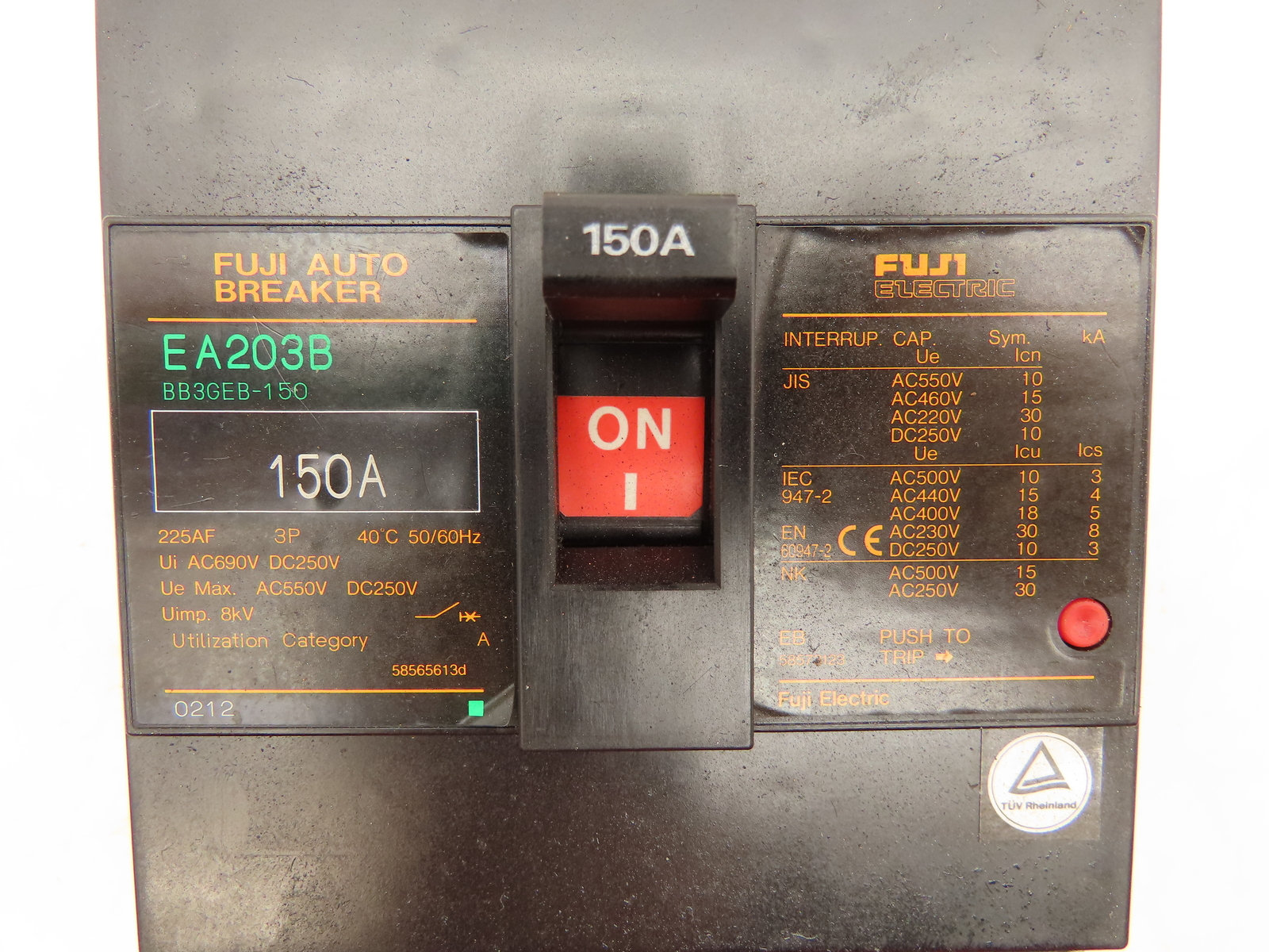 Fuji Electric EA203B 200 Amp 3 Pole Auto Circuit Breaker 2 Year for ...