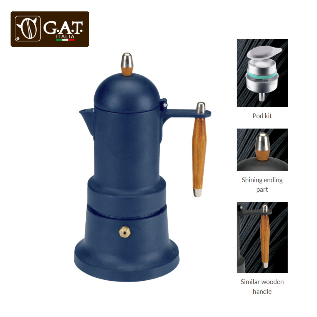 GAT MINNI PLUS 3 CUP Stovetop Coffee Maker Moka Pot | eBay