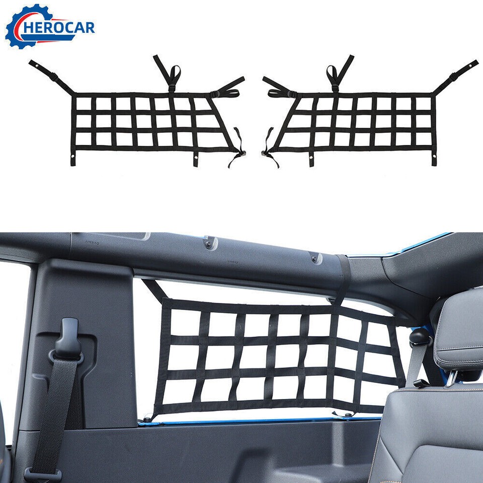 Rear Side Trunk Cargo Net Restraint Mesh Protection For Ford Bronco ...