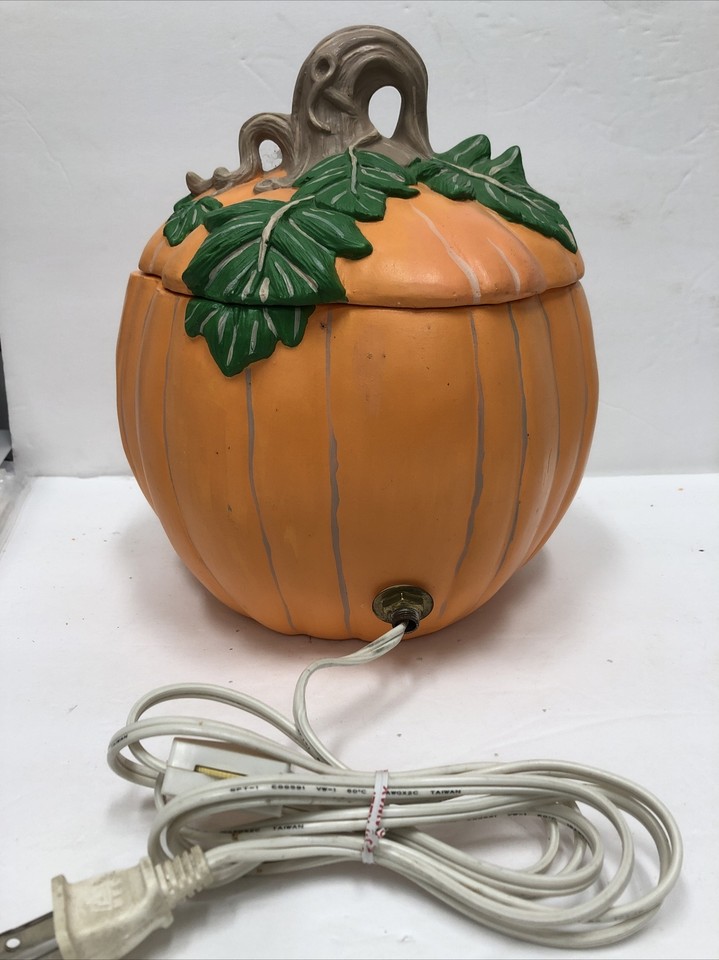 Vintage Hand Made Halloween Decor Ceramic Jack-O-Lantern Pumpkin ...