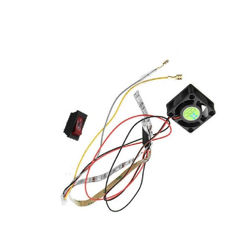 5-Pin Power Cable Switch LED Strip Cooling Fan For Home Edition Arcade ...