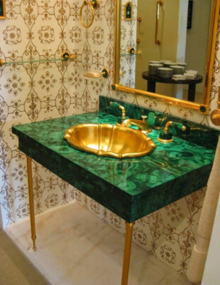 Malachite Stone Counter Slab, Kitchen Console Counter Slab Top, Patio ...