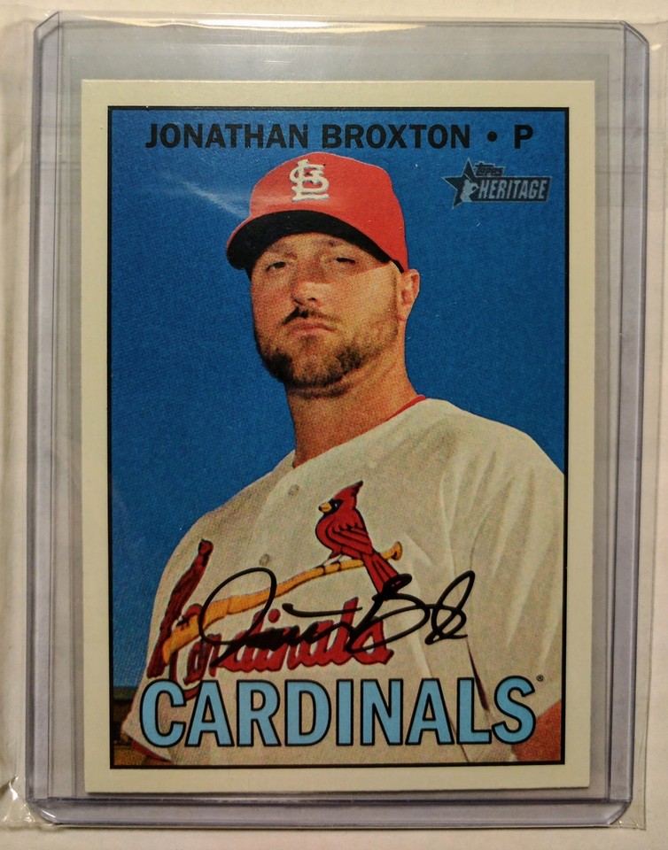 2016 Topps Heritage High Jonathan Broxton #550 Gum Stain Damage Back ...