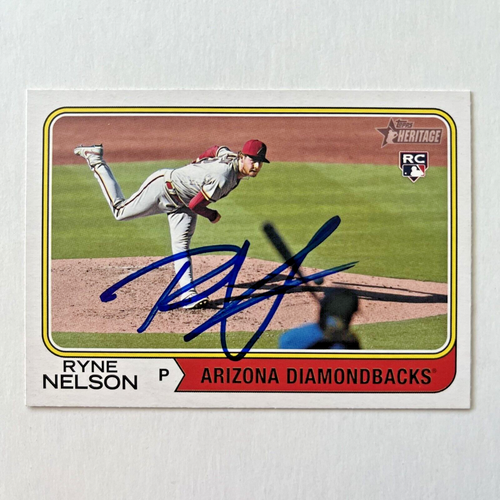 2023 Topps Heritage #181 Ryne Nelson autographed signed baseball card ...