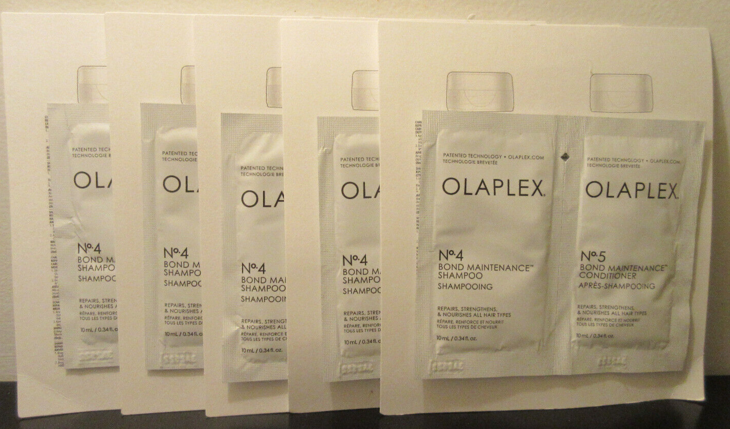 5 x Olaplex No. 4 & 5 Shampoo Conditioner Travel Sample Packs SALE ...