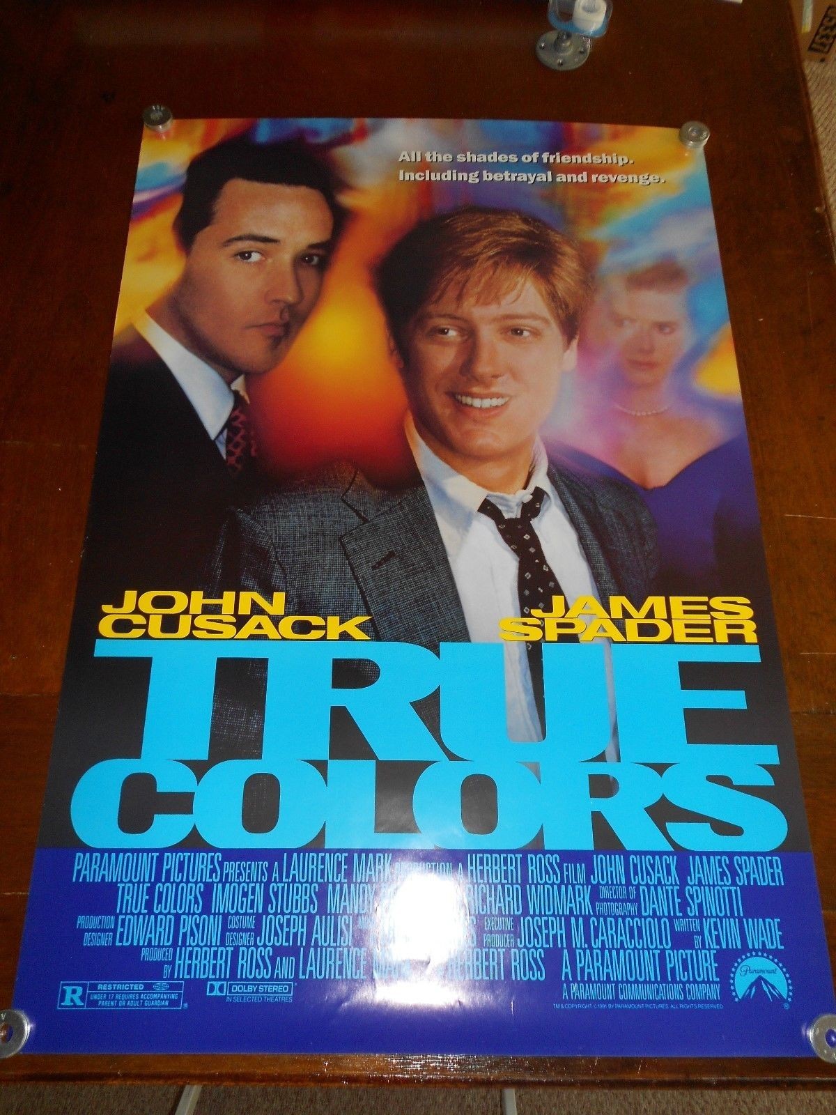 TRUE COLORS (1991)JOHN CUSACK ORIGINAL ONE SHEET POSTER ROLLED+ | eBay