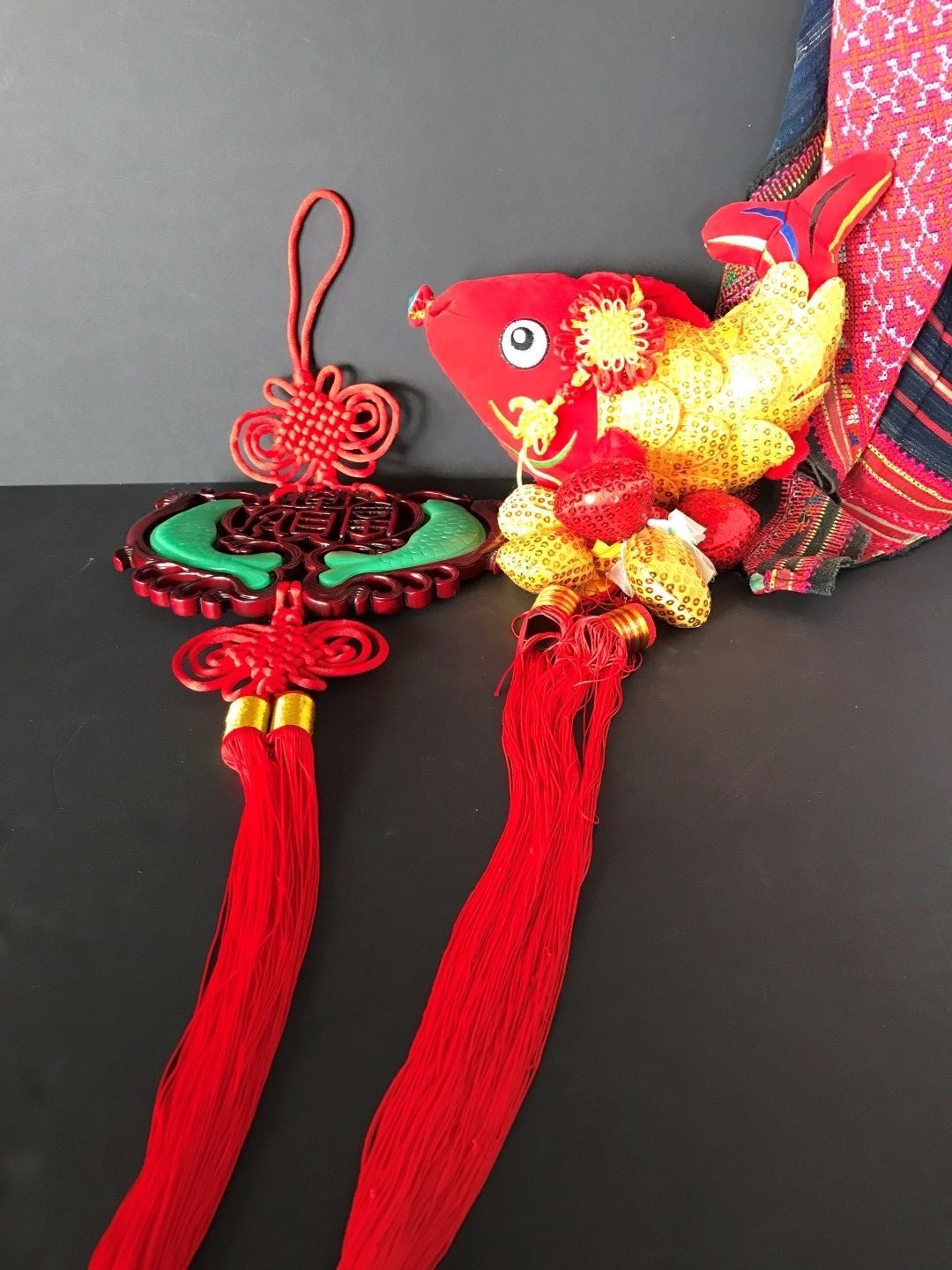 Chinese Good Luck Fish Wall Hangings X 2 …Chinese good luck charms | eBay