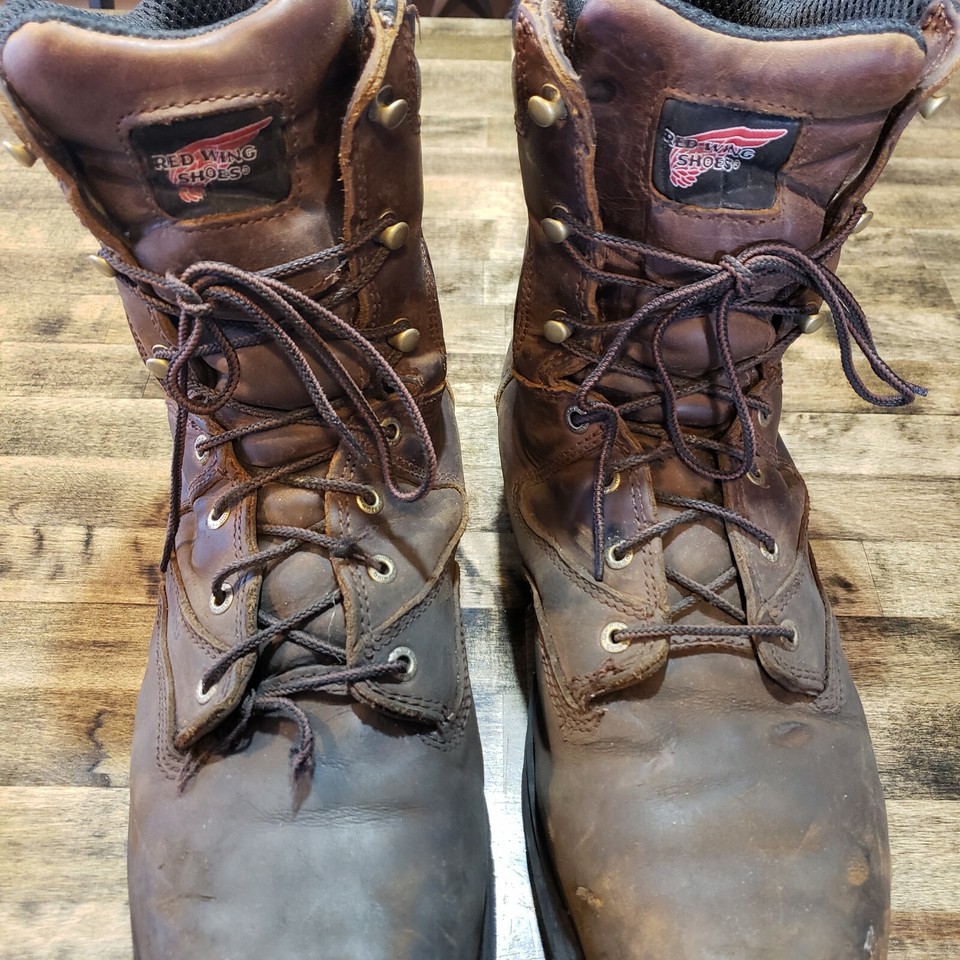 Red Wing Men’s 4422 Steel Toe 9-Inch Leather Boots 2413-18 Vibram Sz 11 ...