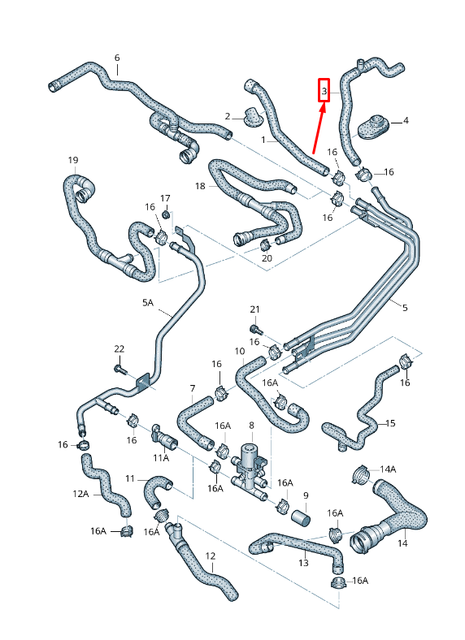 Audi A6 4F C6 2.7 3.0 Tdi Cooling Pipe 4F1265348D Coolant Hose Orig for ...