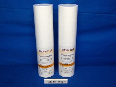 2x Aqua-Pure AP110 & AP110-NP Compatible MAXWATER 5 micron Sediment ...