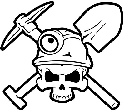 COAL MINER SKULL HARD HAT STICKER TOOLBOX STICKER | eBay