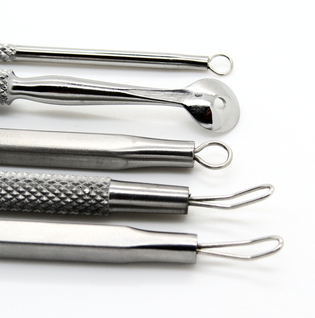 Kit of 5 Professional Comedone Blackhead Pimple Blemish Acne Remover ...