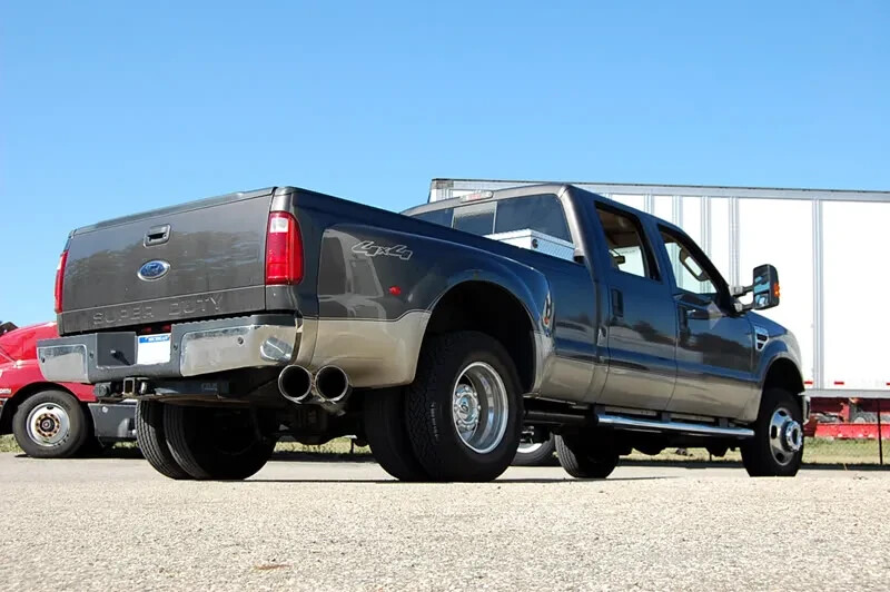 5" DUAL 6" DIESEL EXHAUST TIP 5.00" STAINLESS STEEL GLOSS BLACK MITER ...