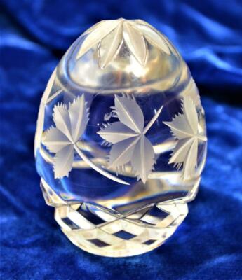 Signed SULLIVAN Handmade in Poland 24% Lead Crystal Egg Paperweight ...
