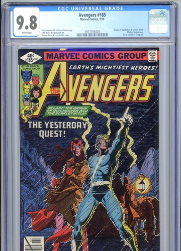 Avengers #185 CGC 9.8 White Pages Origin of Scarlet Witch Marvel Comics ...