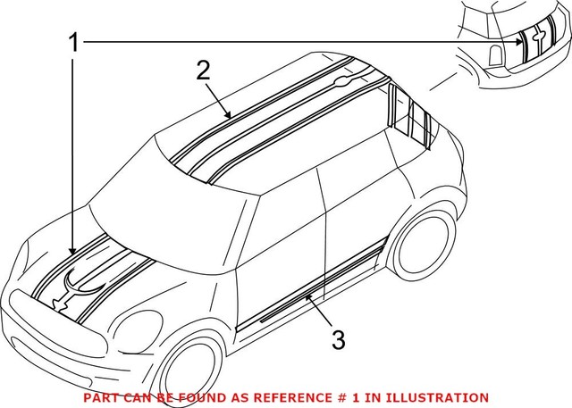 MINI 51142185055 Genuine OEM Factory Original Stripe for sale online | eBay