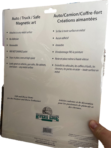 Running Bay Horse Magnet- Rivers Edge- Magnetic Art- Auto/Truck Safe | eBay