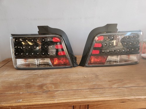 BLACK LED REAR TAIL LIGHTS BMW E36 Saloon RARE LOOK | eBay