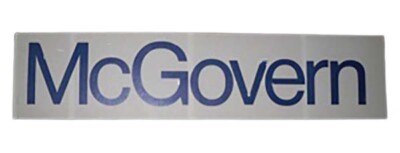 George McGovern campaign bumper sticker | eBay