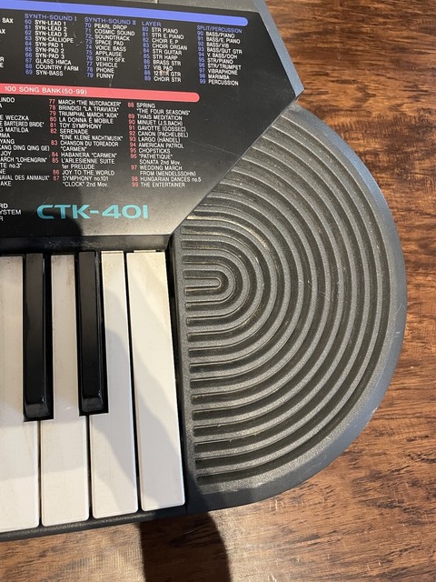 Casio Ctk-401 Keyboard Synthesizer 49 Keys 100 Sounds & Rhythms With AC ...