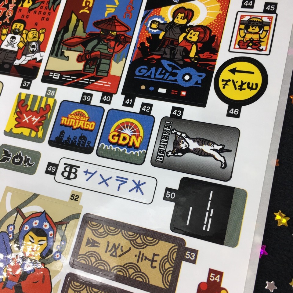 NEW LEGO Sticker Sheet 1 Ninjago Movie - NINJAGO City 70620 Retired ...