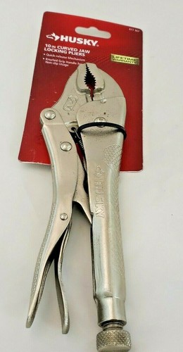 Husky 10" Locking Pliers Curved Jaw Quick Release Chrome Easy Grip | eBay