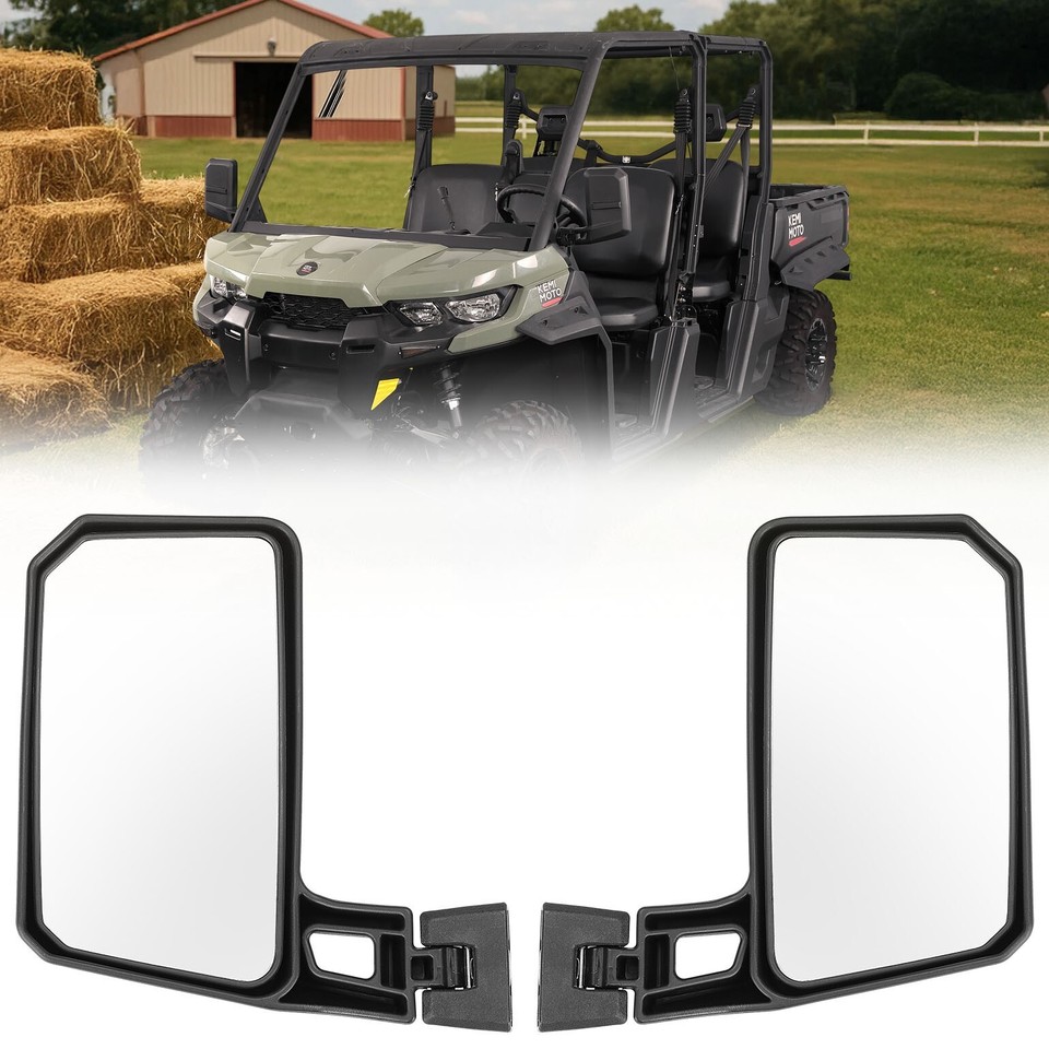 UTV Side View Mirrors 715008100 for 2016-25 Can-Am Defender MAX HD 5/7 ...