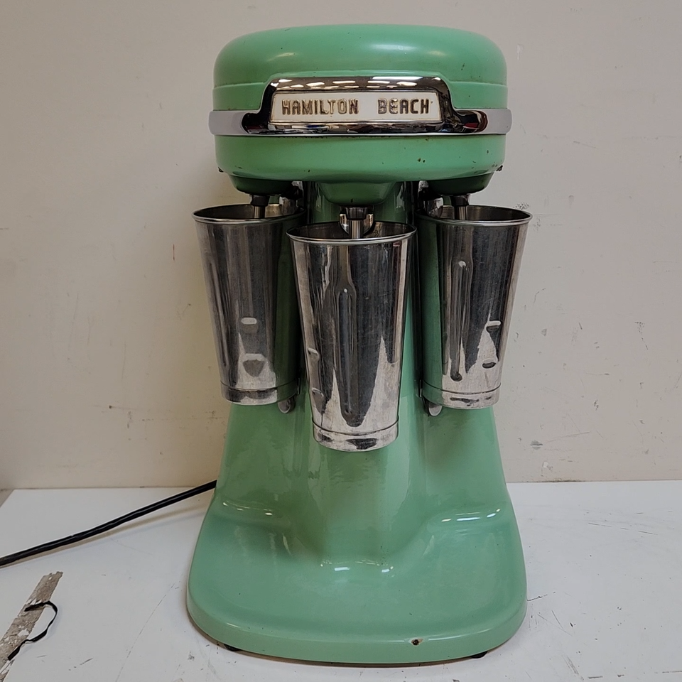 Vintage Hamilton Beach Jadeite Triple 3 Head Milkshake Malt Maker ...