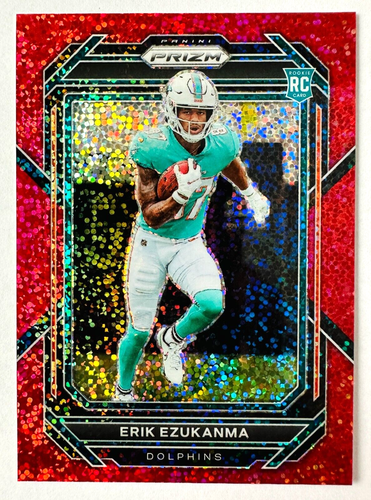 2022 Panini Prizm Erik Ezukanma RED Sparkle Prizm RC #336 Dolphins ...