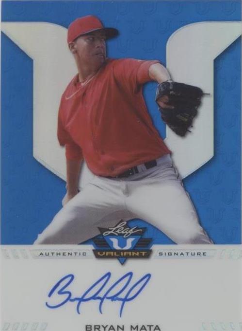 2017 Leaf Valiant Draft - Bryan Mata #BA-BM3 Blue /35 (AU, RC) for sale ...