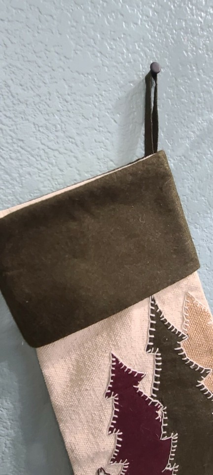 Christmas Stocking Trees Tree Primitive Embroidered Home Decorators ...