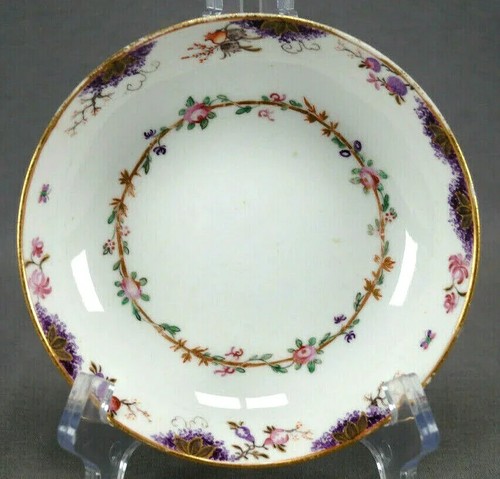 Derby Hand Painted Pink Rose Purple Floral & Gold 5 1/2 Saucer Circa ...