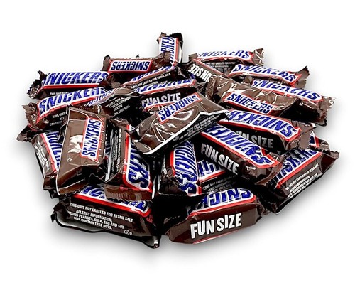 Snickers Fun Bite Size 5 Pounds Milk Peanut Chocolate Bars Candy Bulk ...