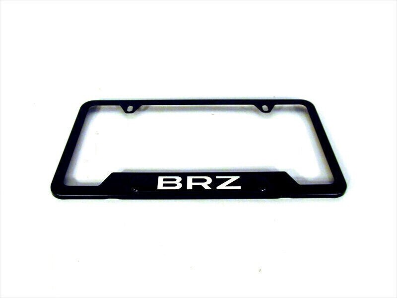 Subaru BRZ License Plate Frame Matte Black Stainless Steel With BRZ ...
