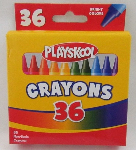 Playskool Box of 36 Non-Toxic Crayons Assorted Colors | eBay