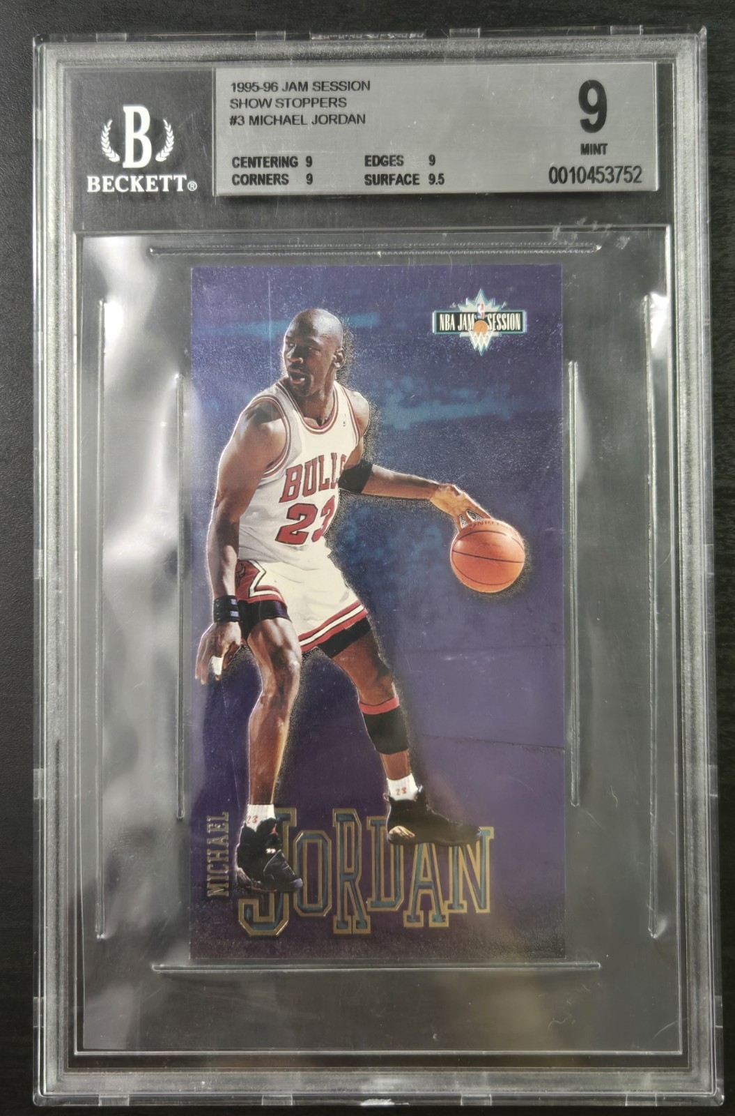 1995-96 Jam Session Show Stoppers #3 Michael Jordan BGS 9 Pop 26 Only 3 ...