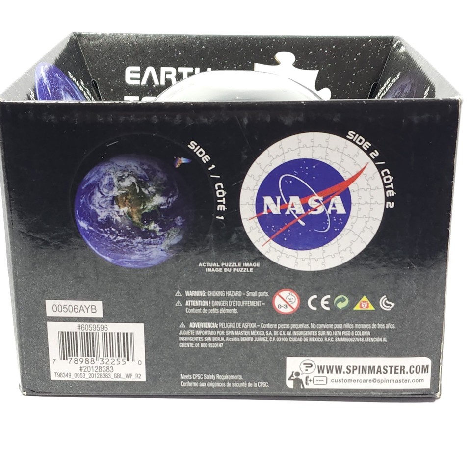 NASA EARTH 2-Sided Shaped Jigsaw Puzzle & Storage Tin 100 Piece 14 ...
