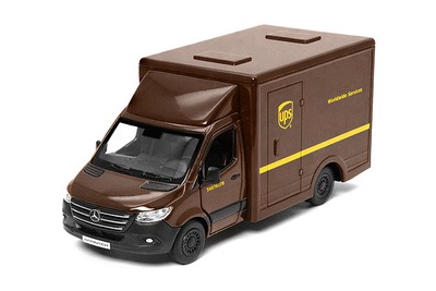 5" UPS Mercedes Benz Sprinter Diecast Model Toy Car Delivery Truck 1:48 ...