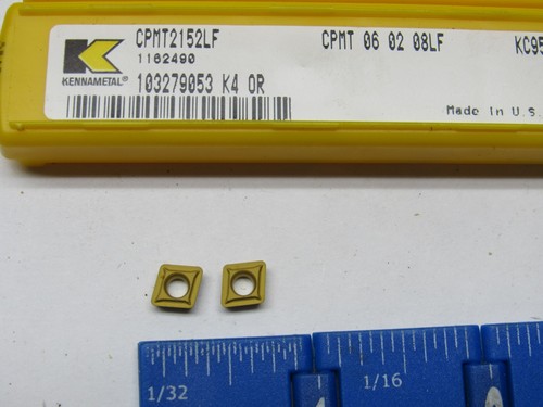 KENNAMETAL CPMT-21.52-LF (CPMT-060208-LF) CARBIDE INSERTS (5 PCS) GRADE ...
