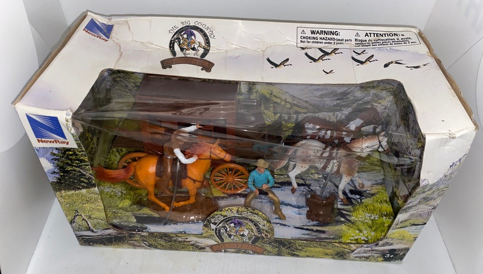 NewRay The Big Country Western Model Play Set - Cowboys Horses - NEW ...