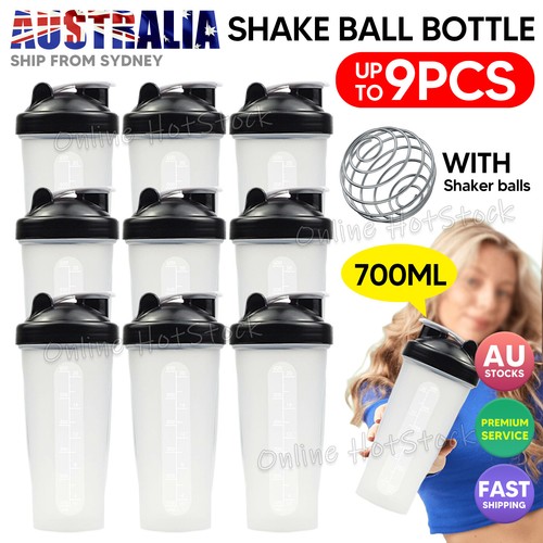 700ml Shaker Ball Bottle Cup GYM Protein Supplement Drink Blender Mixer ...