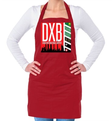 Dubai Airport Code - Unisex Adult Apron - Holiday DXB airport UAW Middle East | eBay