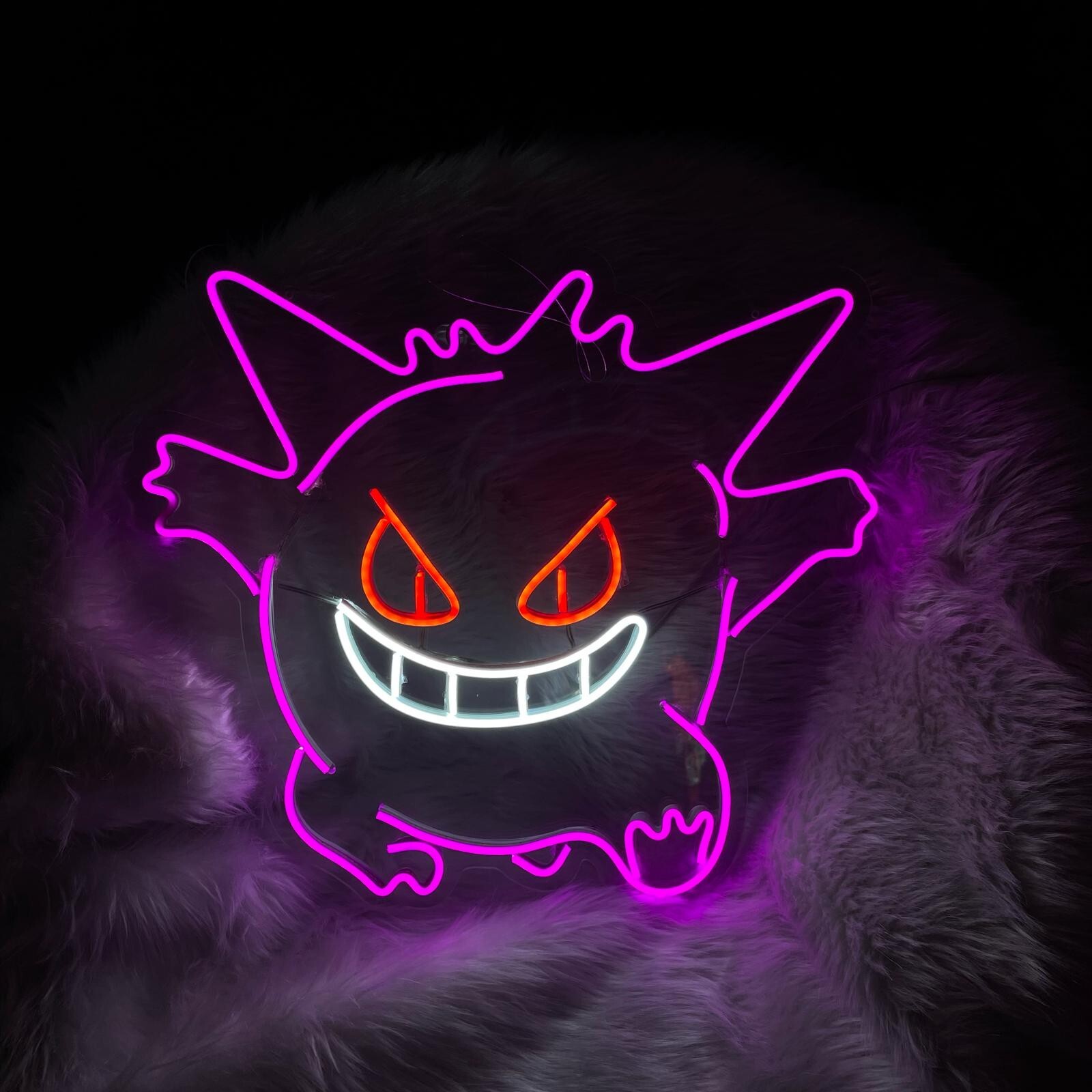 Gengar Neon Sign, Gengar Anime Bedroom Wall Decor, Pokemon Neon Sign ...