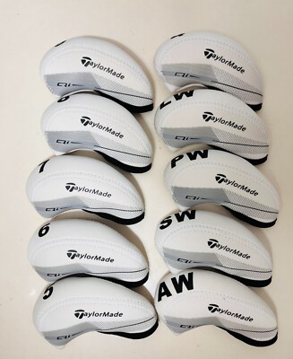 10Pcs TaylorMade Qi Club Golf Iron Head Covers Headcovers Neoprene ...