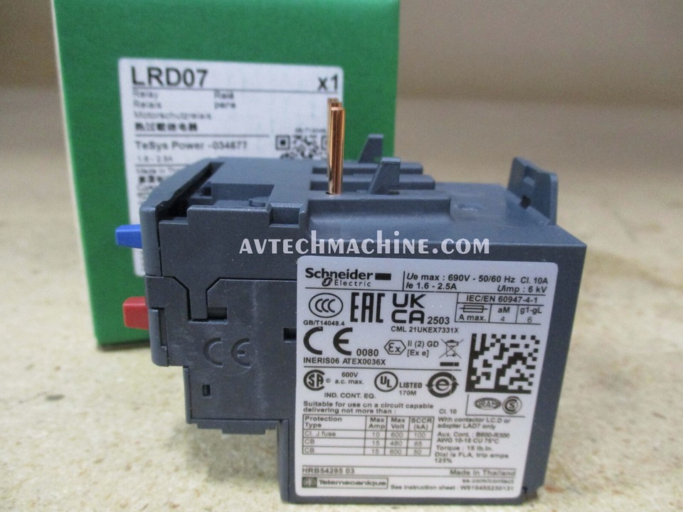 LRD07 Schneider Telemecanique Thermal Overload 1.6 - 2.5A | eBay