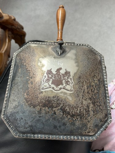 VTG Silent Butler Pan Unicorn Heraldry EPC 270 Hallmarked Silver plate ...