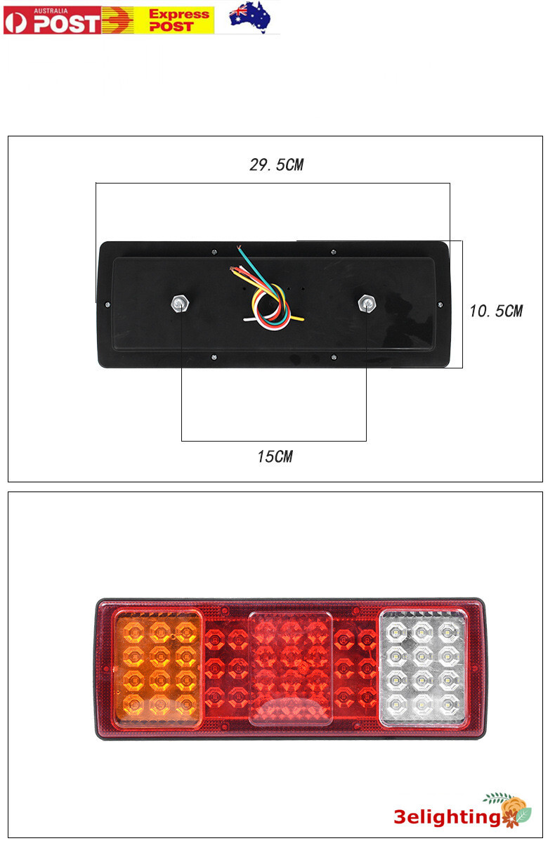 2X 48 LED Tail Lights Trailer Ute Caravan Truck Stop Indicator rear ...