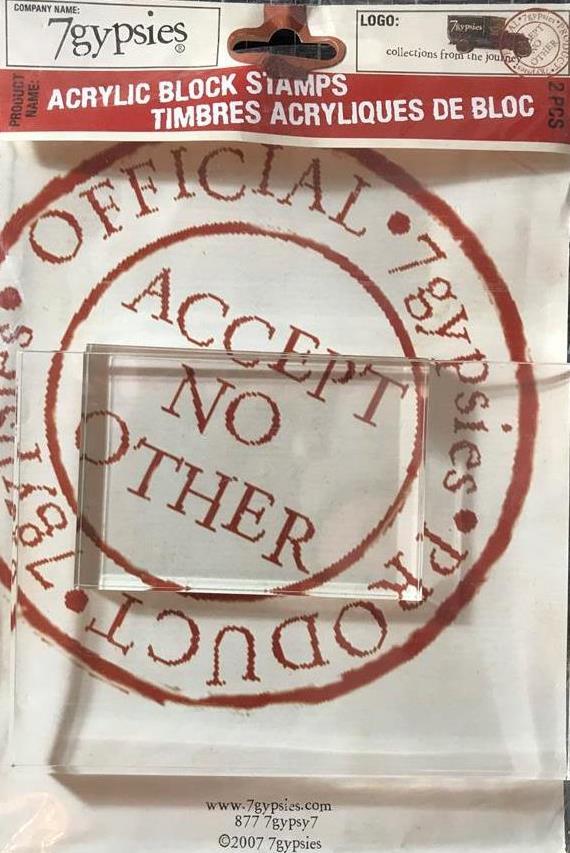 NEW 7GYPSIES clear acrylic BLOCK SET of 2 4x5 & 2x3" | eBay