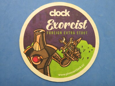 Beer Brewery Coaster: Pivovar CLOCK Extra Stout~ Potstejn, CZECH ...